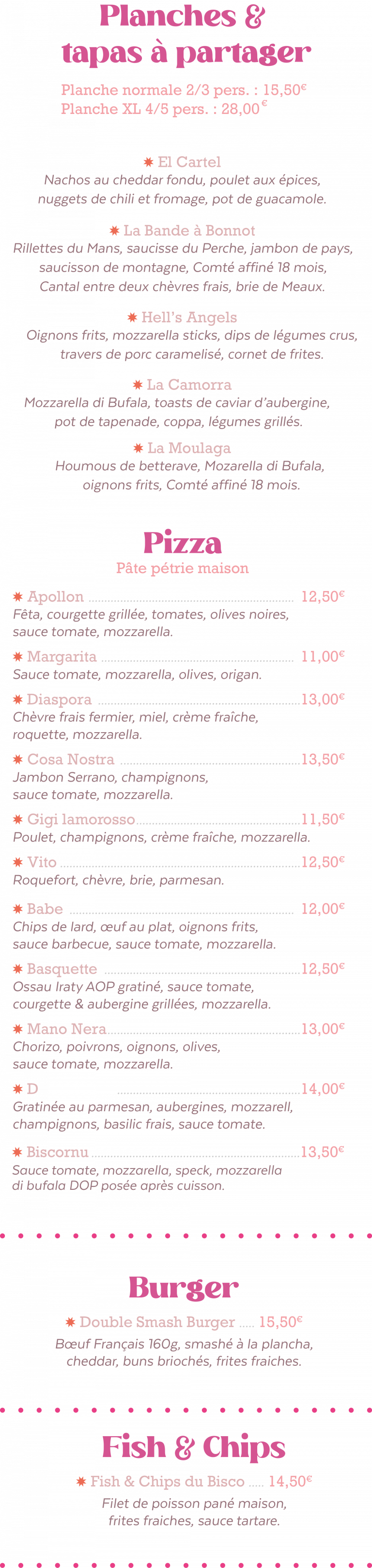 LA CARTE du Soir - LE BISCORNU
